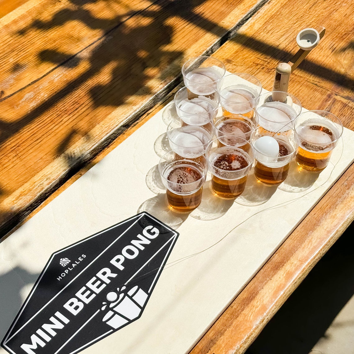Portable Wooden Mini Beer Pong Game: Party Fun On-the-go - Etsy