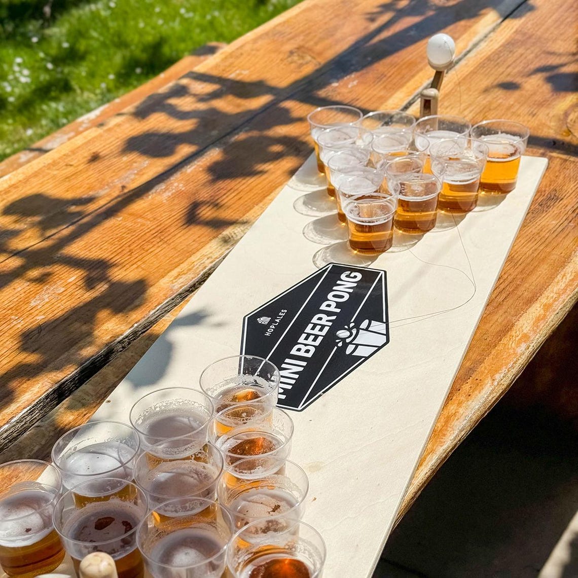 Portable Wooden Mini Beer Pong Game: Party Fun On-the-go - Etsy