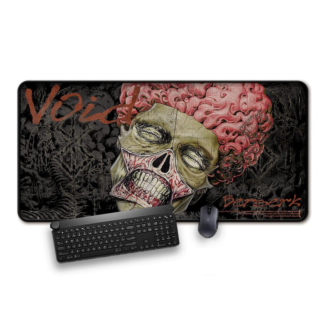 Berserk Void Anime Skull Gaming Mouse Pad, Large Desk Mat With Horror ...