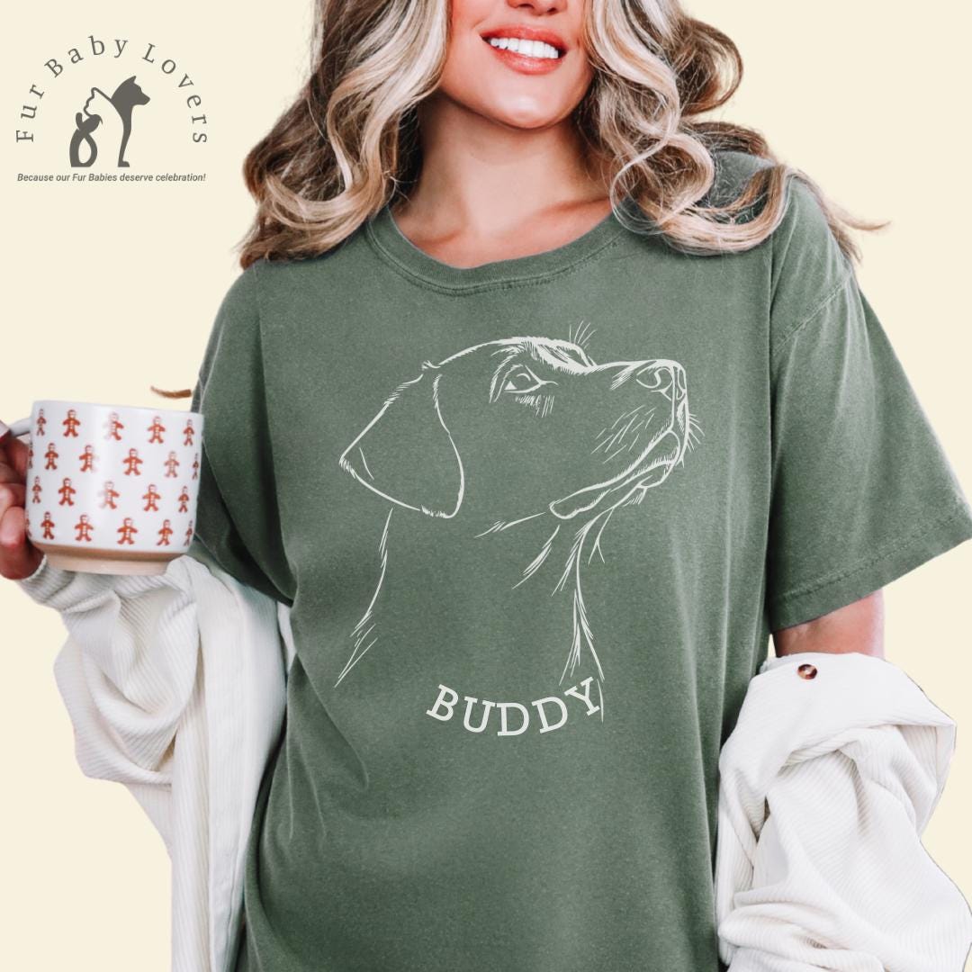 Personalized Cozy Labrador Comfort Colors Sweatshirt | Minimalist Line ...