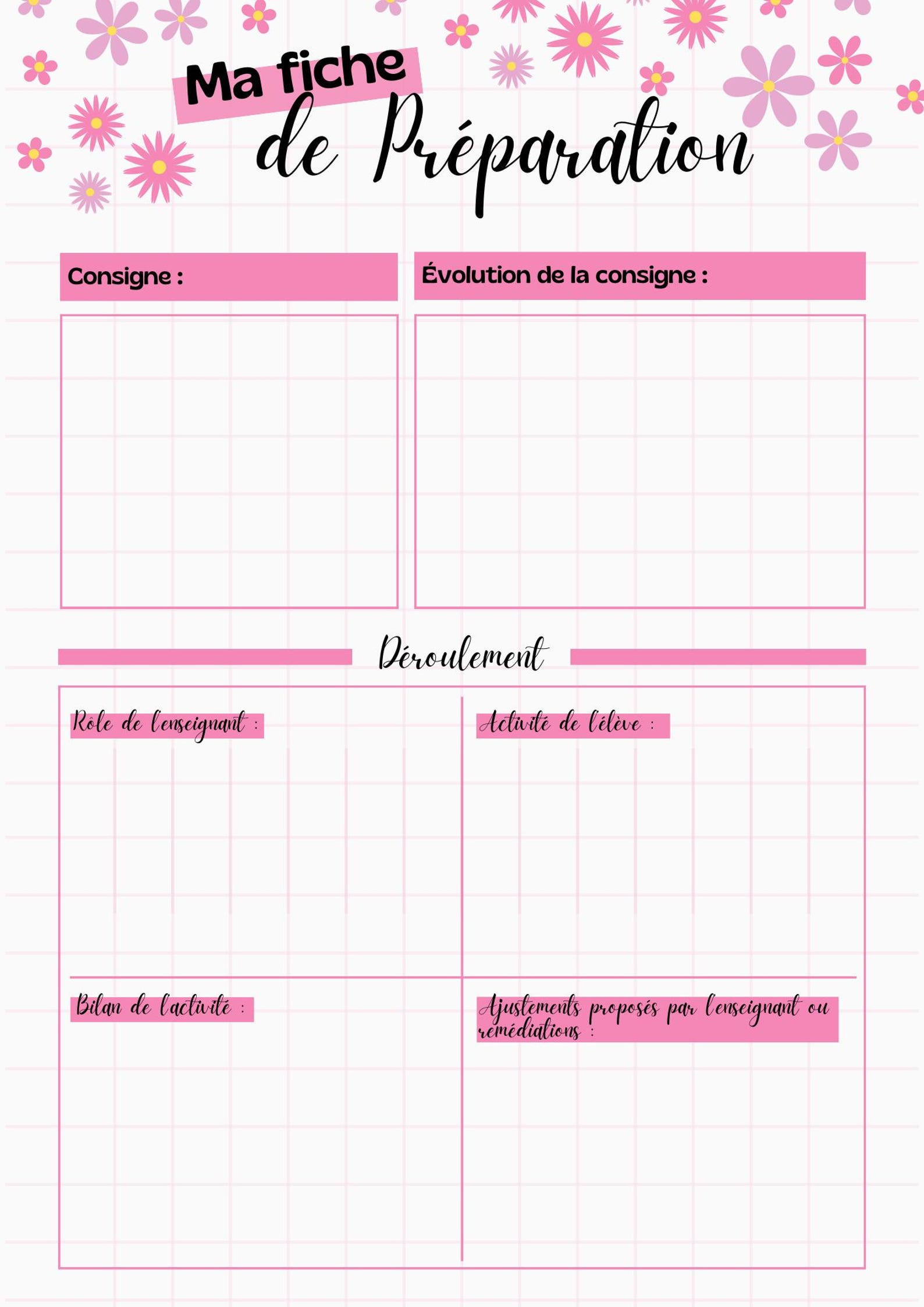 A4 Teaching Preparation Sheet for Teachers – Plan Your Lessons ...
