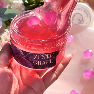 Zesty Grape Slime X Heart Squishies Water Jiggly Slime 7oz Scented ...