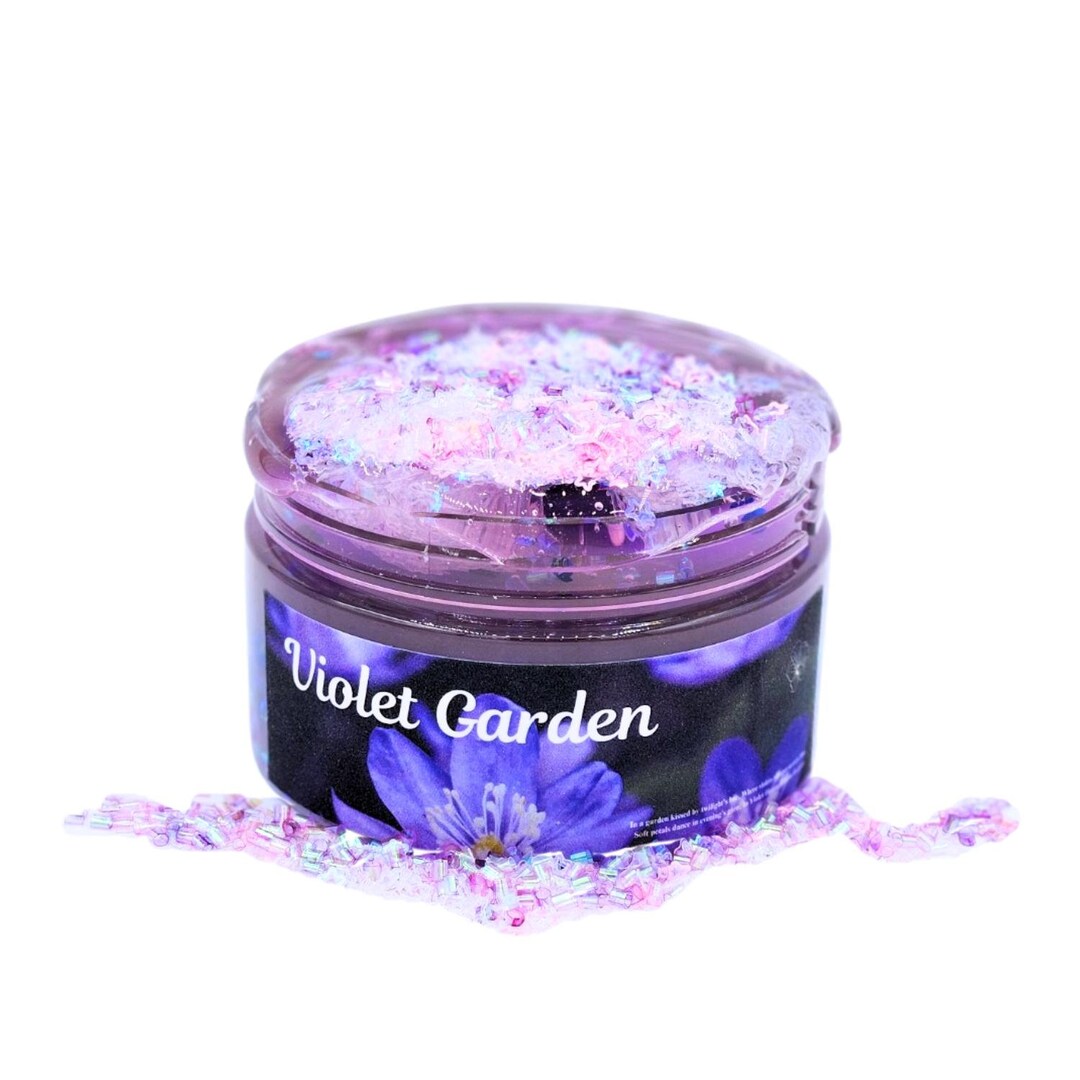 Violet Garden Slime X Bingsu Clear Crunchy Thick Slime 7oz Scented ...