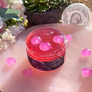 Zesty Grape Slime X Heart Squishies Water Jiggly Slime 7oz Scented ...