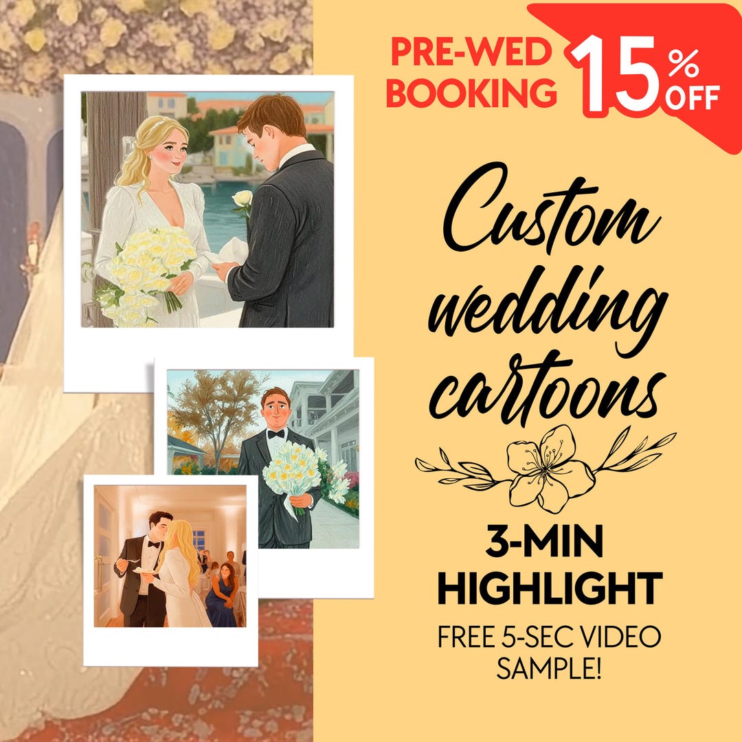 Animated Video Wedding Cartoon, Honeymoon Gift, Anniversary Gift ...
