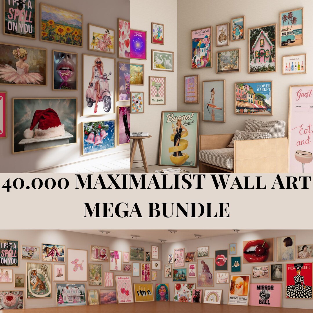 Maximalist Gallery Wall Set,eclectic Wall Art and Trendy Posters,retro ...