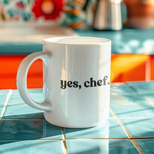 Yes Chef Ceramic Mug: Culinary Gift for Foodies - Etsy