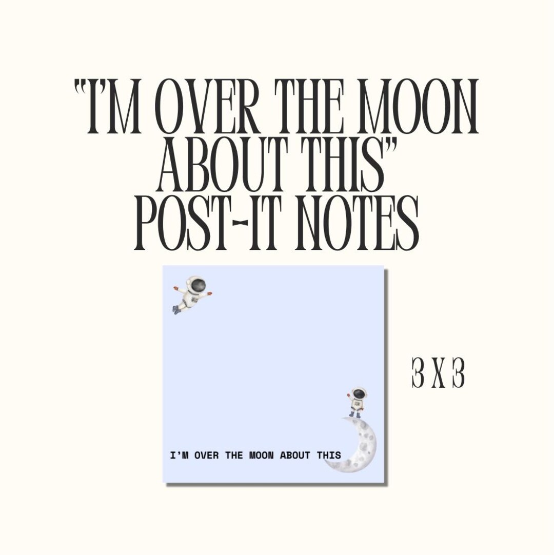 Astronaut Post-it® Note Pads, Moon Astronaut Sticky Notes, Space Lover ...