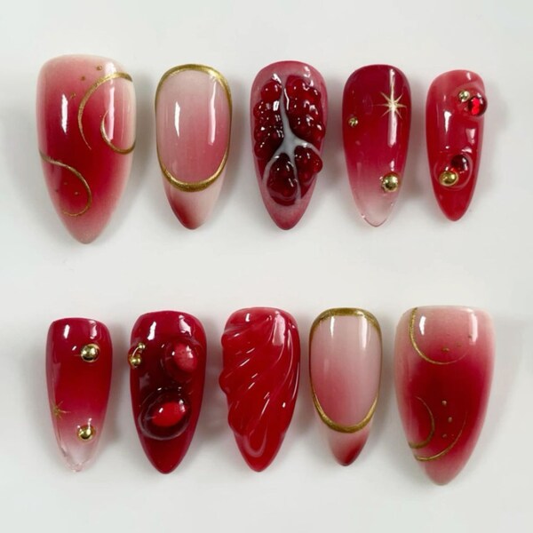 Custom Fake Nails - Etsy