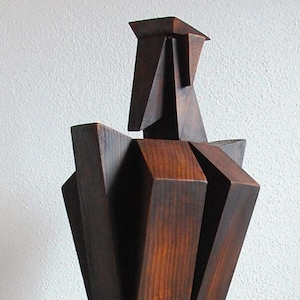 Cubist Sculpture, Interior Design Wood Art - Etsy