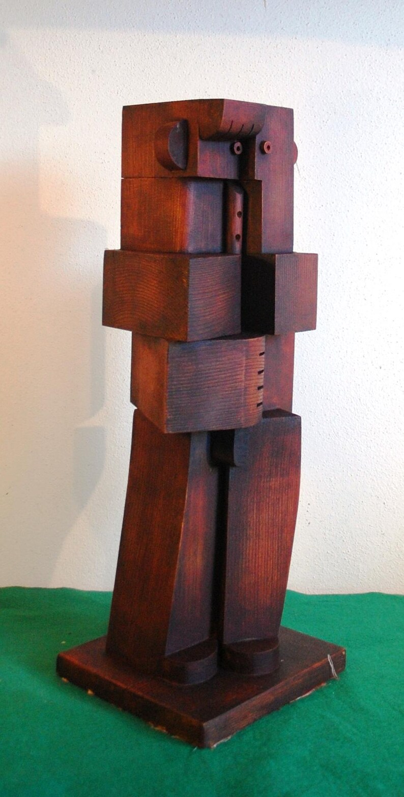 Cubist Sculpture, Interior Design Wood Art - Etsy