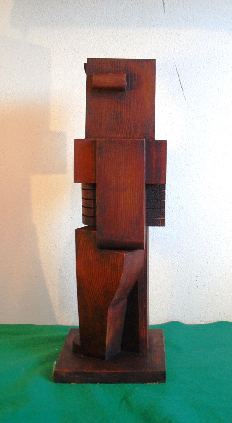 Cubist Sculpture, Interior Design Wood Art - Etsy