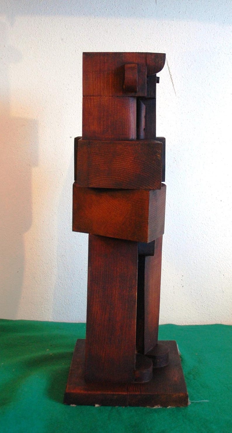 Cubist Sculpture, Interior Design Wood Art - Etsy