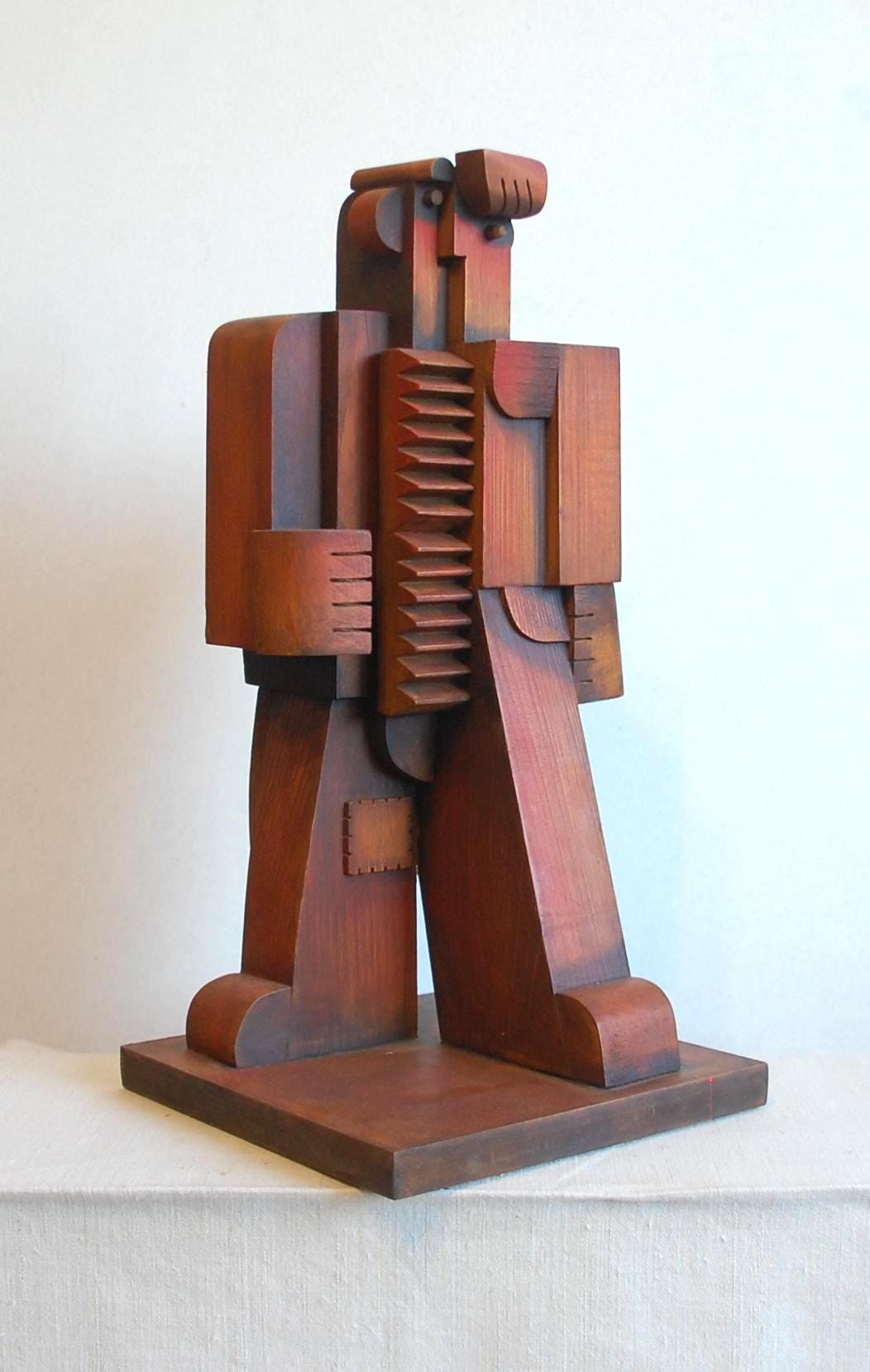 Cubist Street Fighter Wood Sculpture - Atelier Boulogne - Limited ...