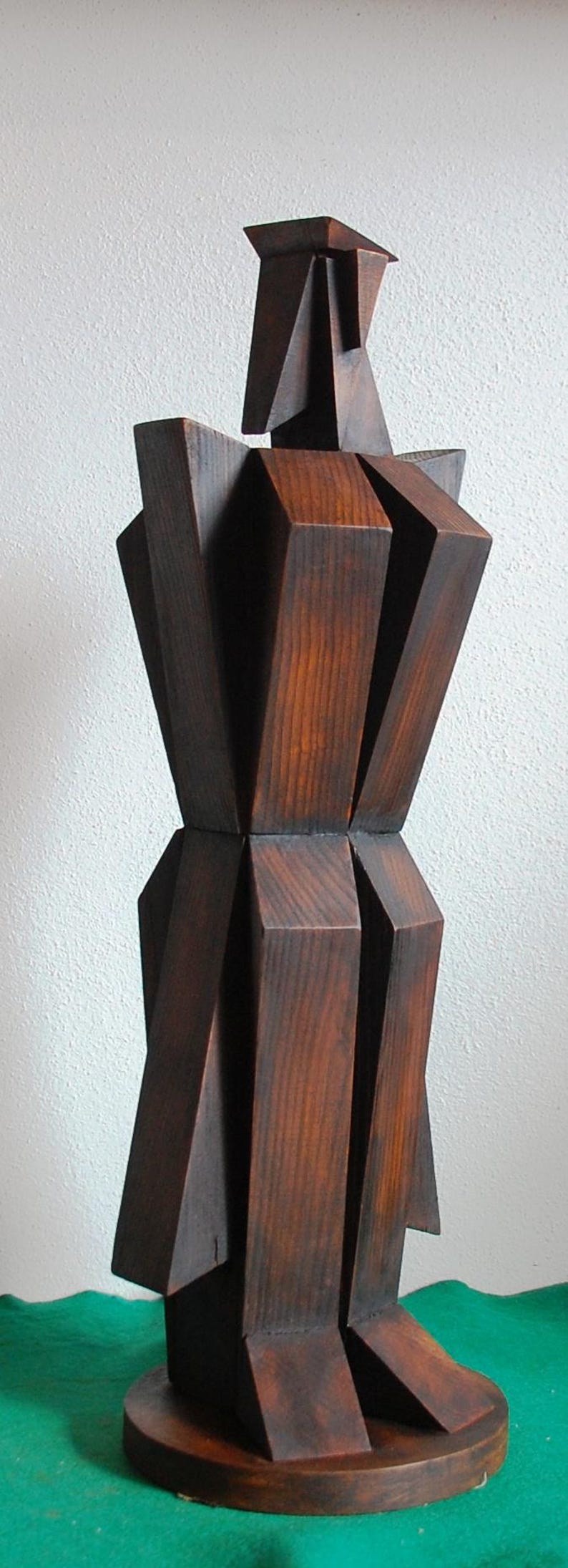 Cubist Sculpture, Interior Design Wood Art - Etsy