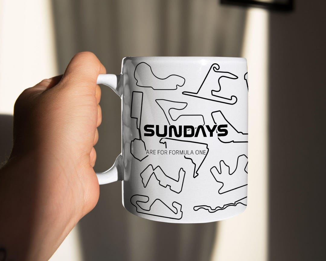Sundays Are for Formula One Coffee Cup, F1 Racing Track Mug, Grand Prix ...