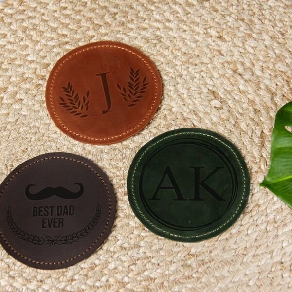 Leather Coaster - Etsy