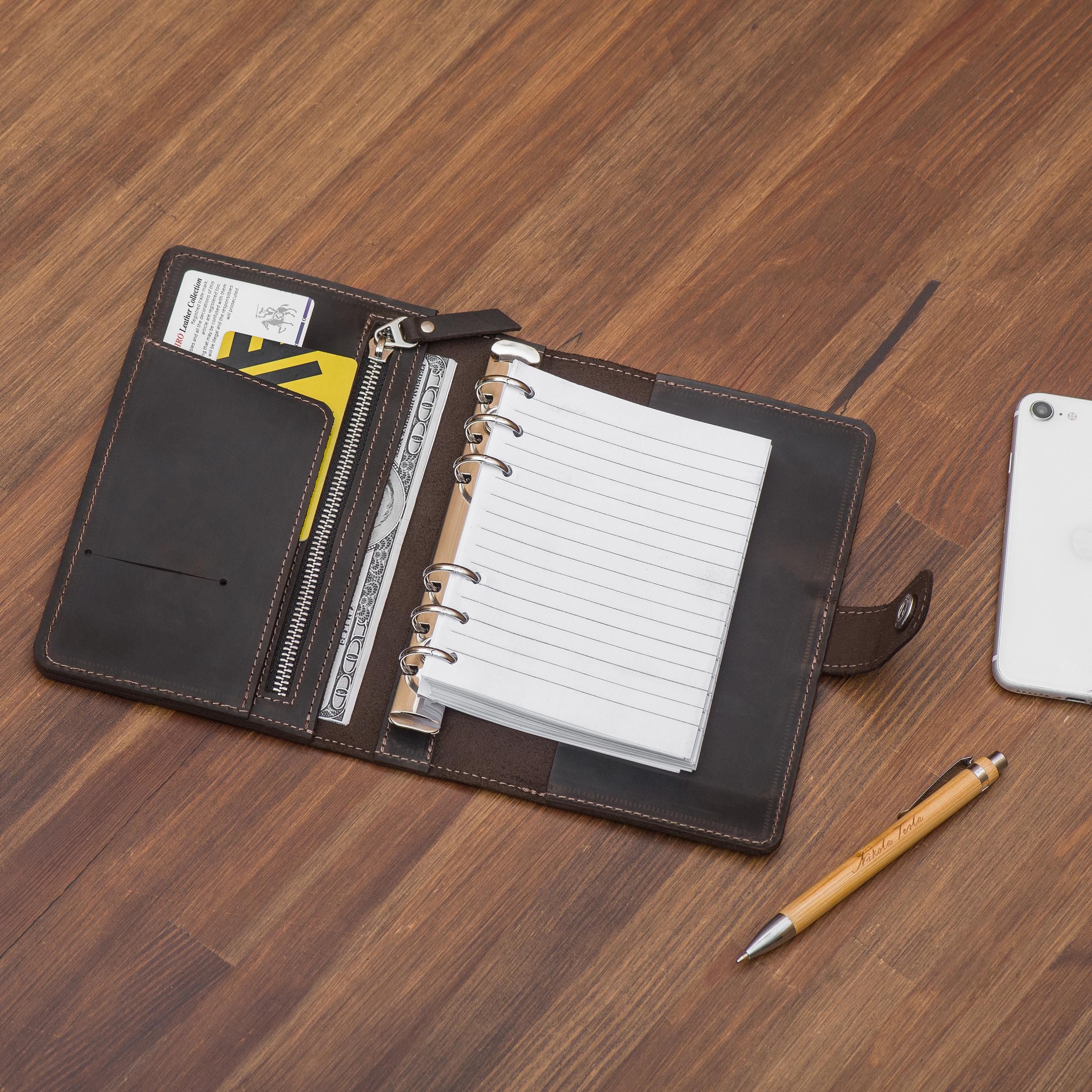 A5 Binder Notebook, A5 Ring Binder, Leather Binder Cover, Binder ...