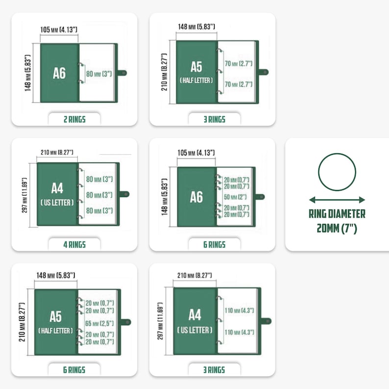 A5 Binder Notebook, A5 Ring Binder, Leather Binder Cover, Binder ...