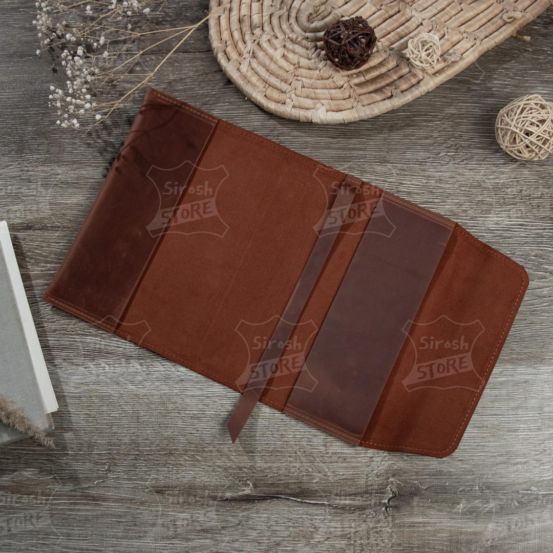 Custom Leather Book Cover, Leather Book Holder, Leather Book Sleeve ...