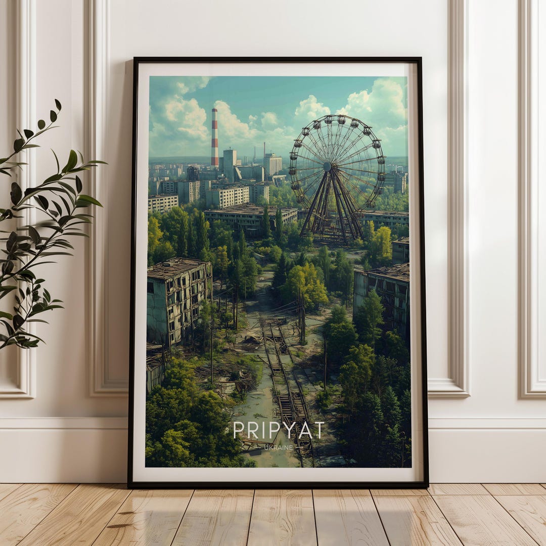 Pripyat Travel Poster Ukraine Wall Art Print, Illustration Poster ...