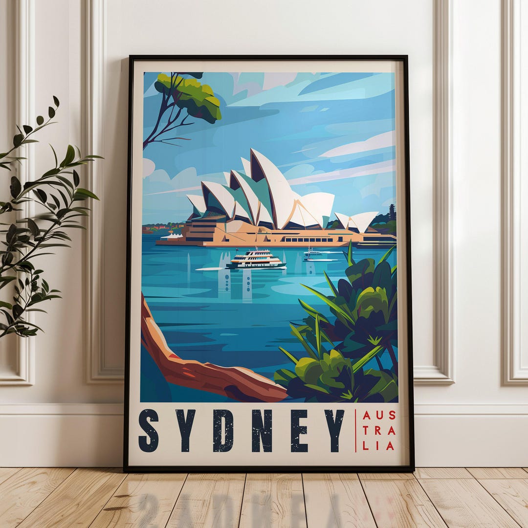 Sydney Travel Poster Australia, Wall Art Print, Home & Office Decor ...