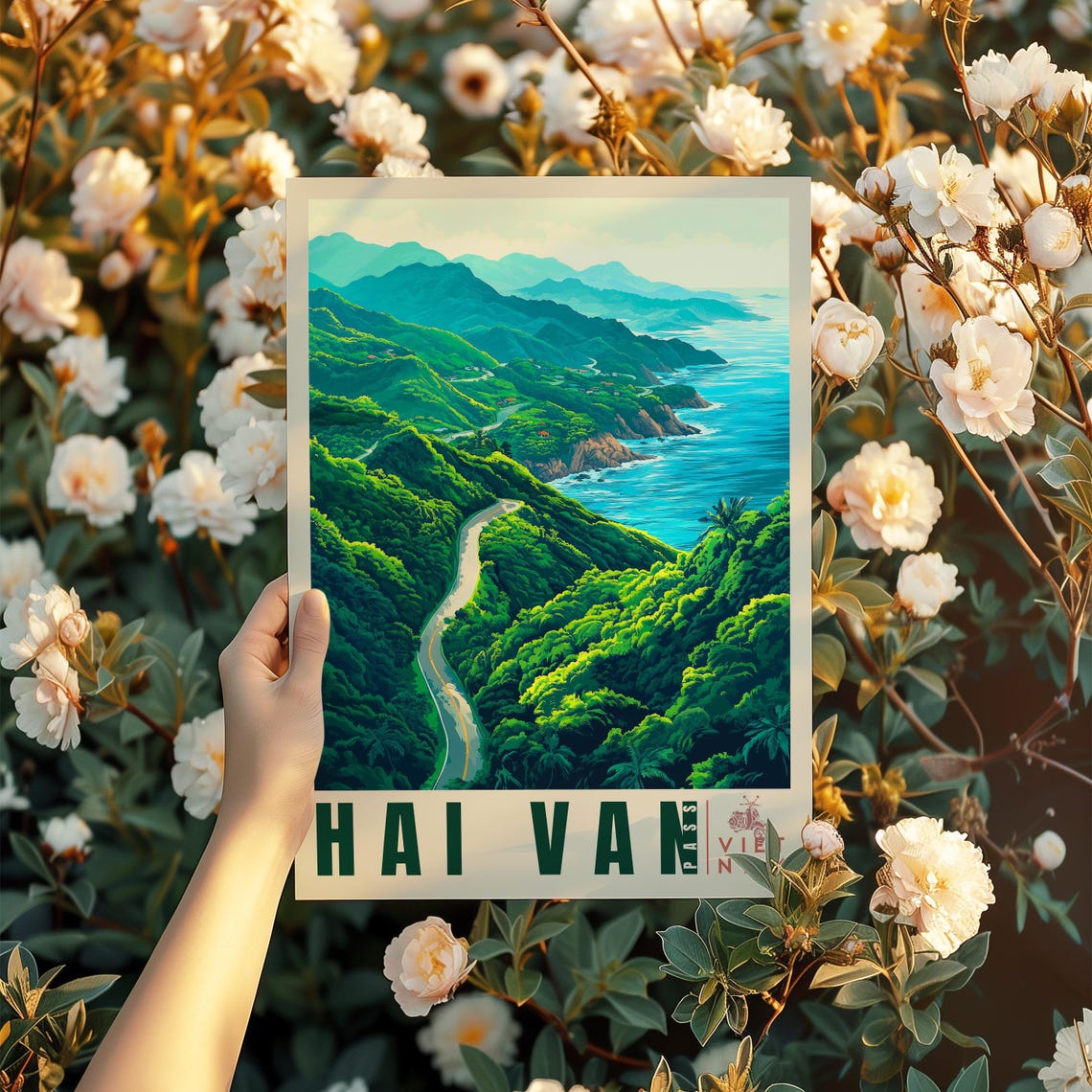 Hai Van Pass Travel Poster: Vietnam Art Print - Etsy