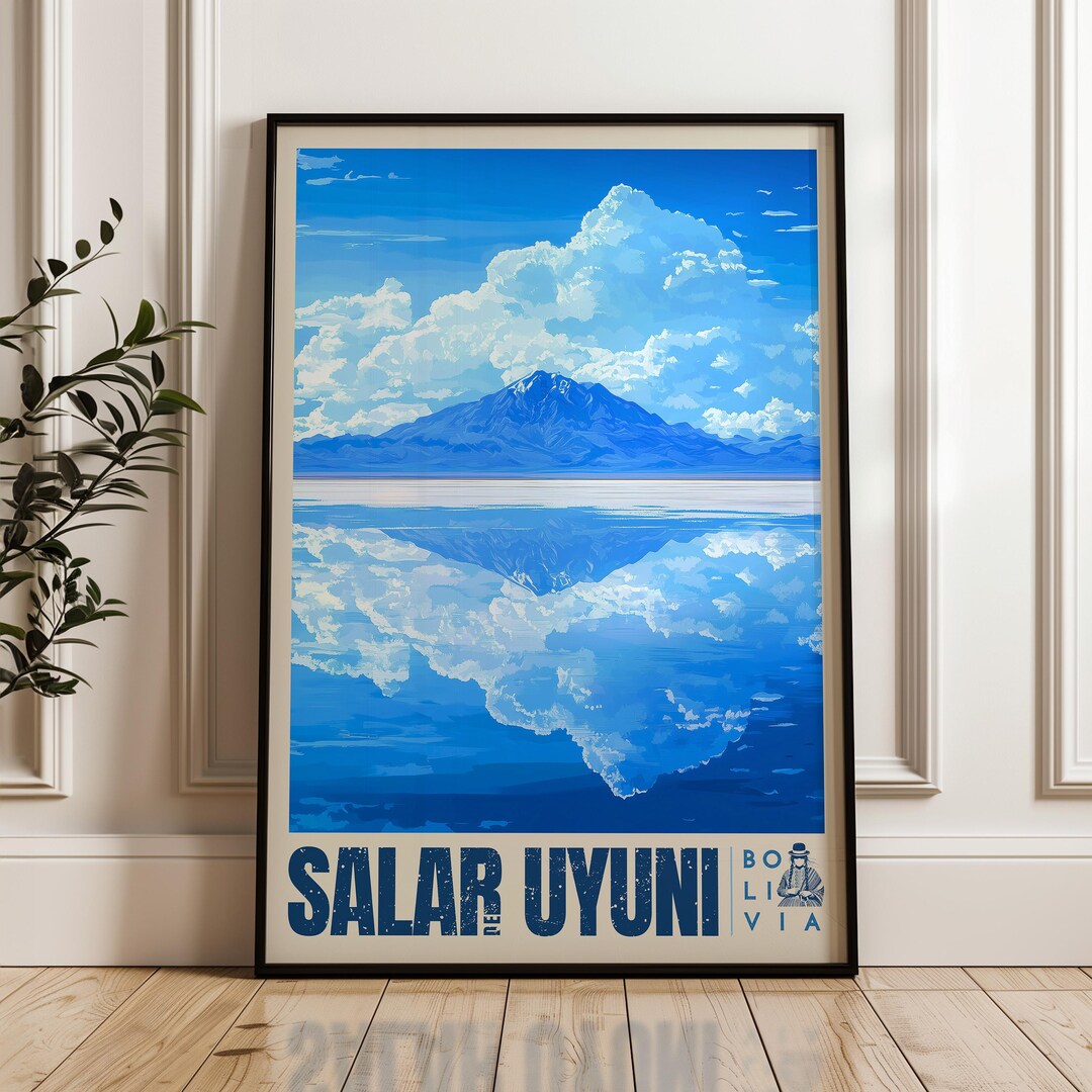 Salar De Uyuni Poster: Bolivia Travel Illustration Art Print - Etsy