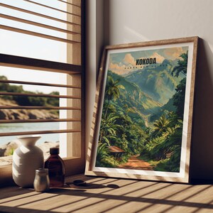 Kokoda Travel Poster Papua New Guinea Wall Art Print, Illustration Poster, Artwork, Home ...