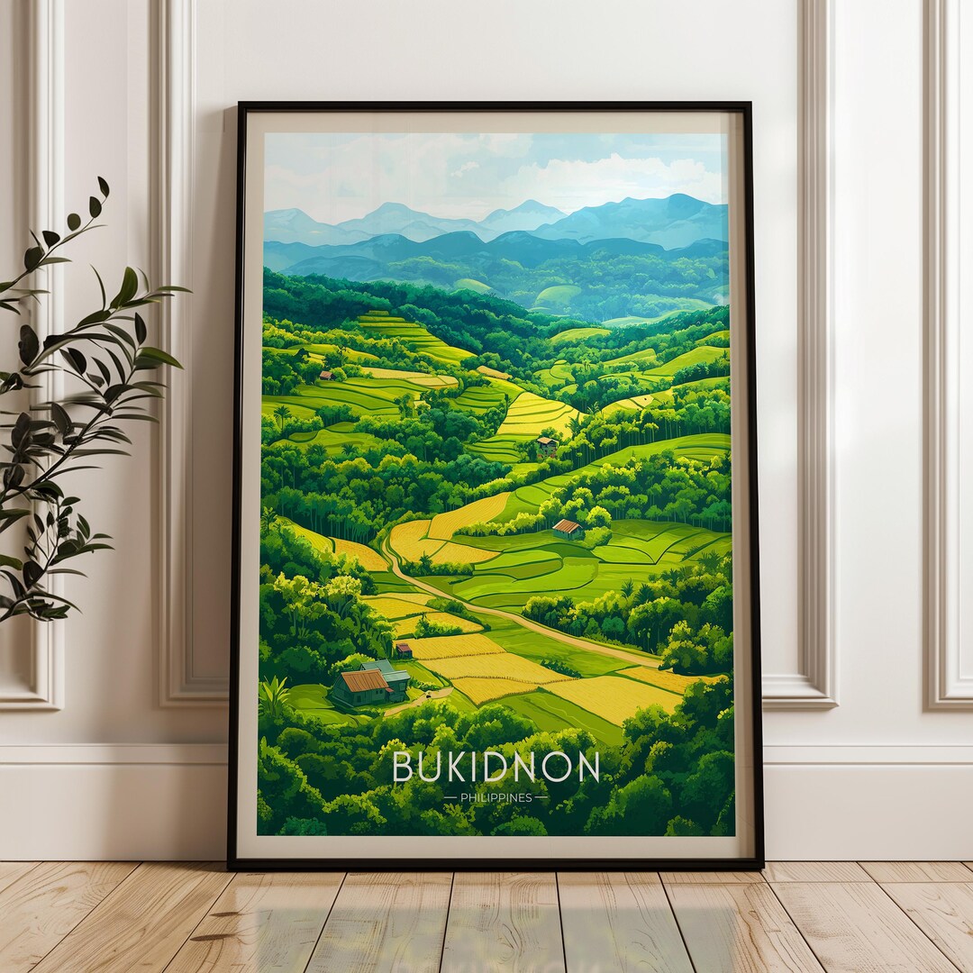 Bukidnon Philippines Travel Print: Tropical Island Art - Etsy