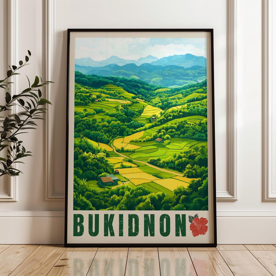 Bukidnon Philippines Travel Print: Tropical Island Art - Etsy