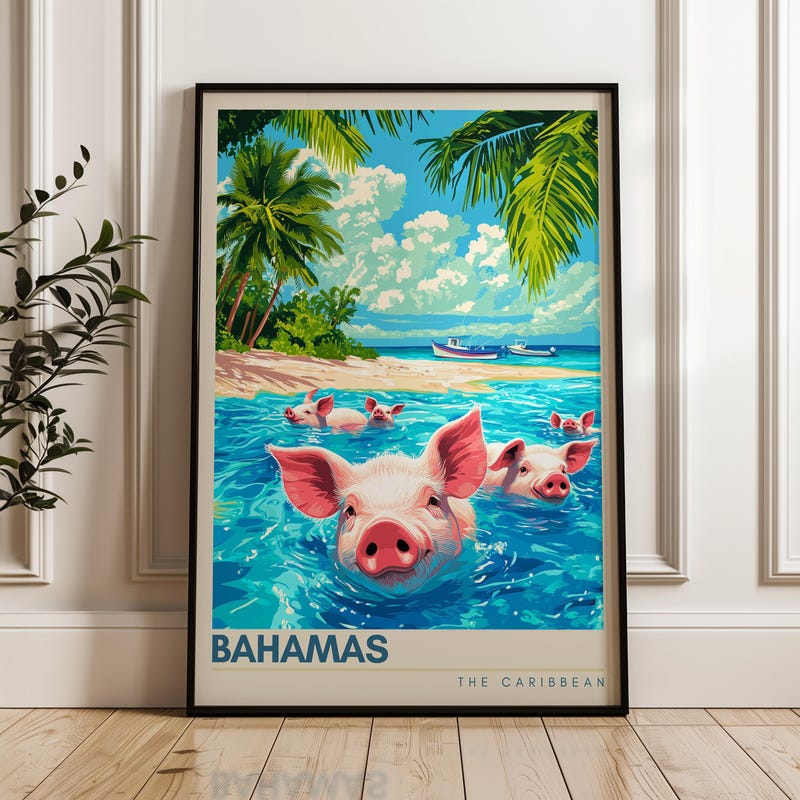 Swimming Pigs - Etsy