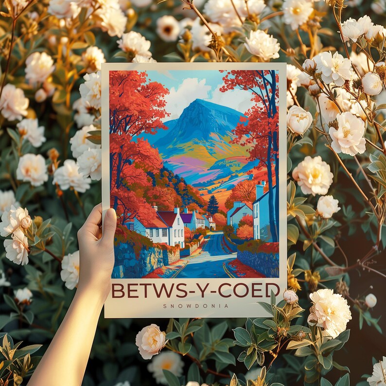 Betws-y-coed Travel Poster: Snowdonia Wales Art Print - Etsy UK