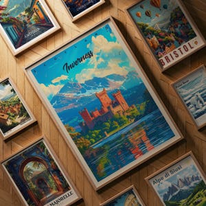 Inverness Travel Poster - Scotland Wall Art Print, Illustration Poster ...