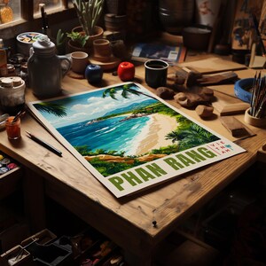 Phan Rang Travel Poster - Vietnam Wall Art Print, Illustration Poster ...