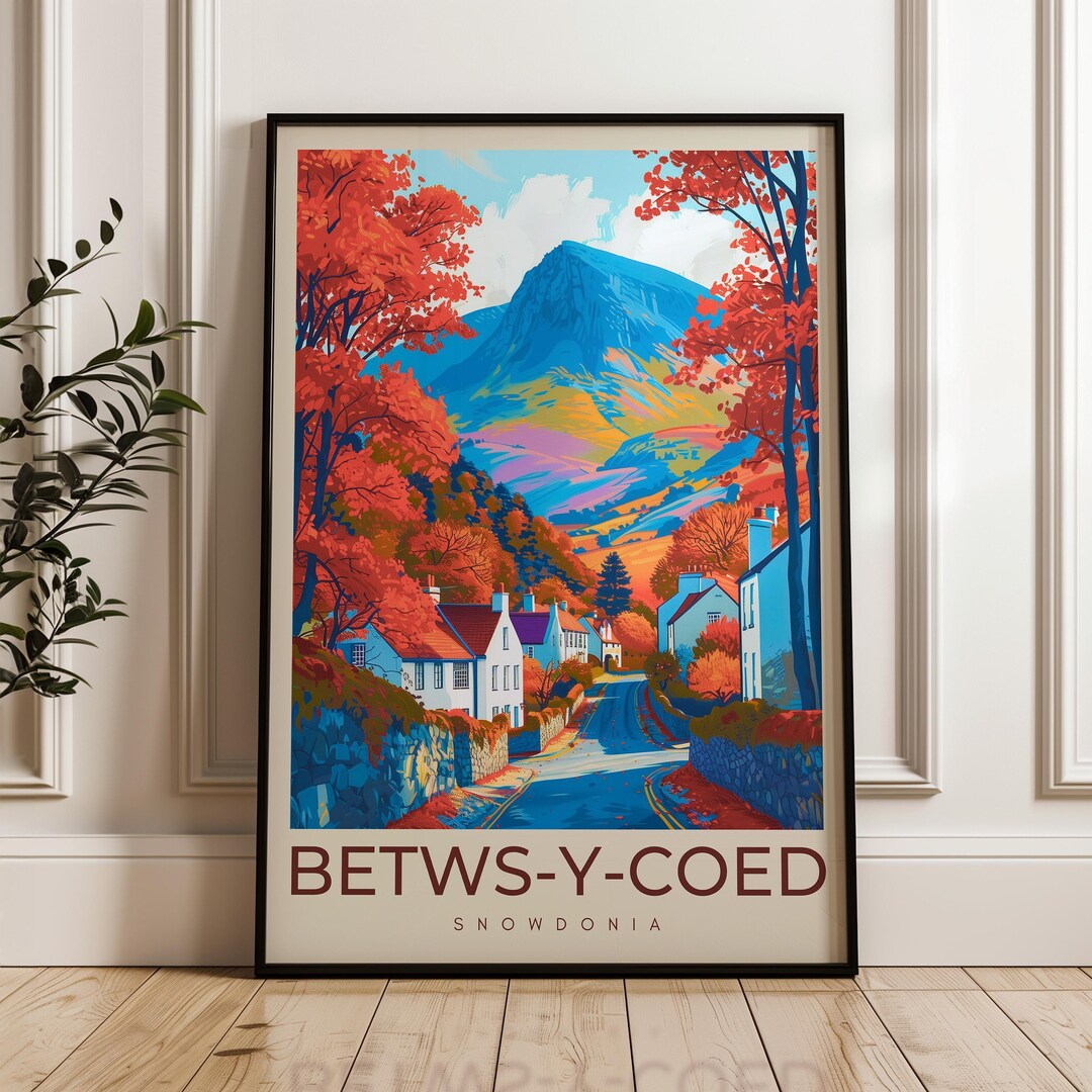 Betws-y-coed Travel Poster: Snowdonia Wales Art Print - Etsy UK
