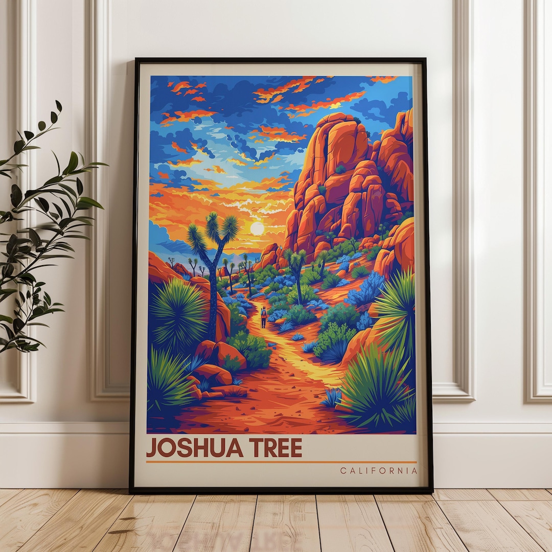 Joshua Tree National Park Art Print: US Travel Illustration - Etsy