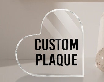 Custom Heart Shape Acrylic Sign, Customized Heart Shape Acrylic Stand ...