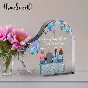 Custom Dad Gift Everything We Are Because of You - Etsy