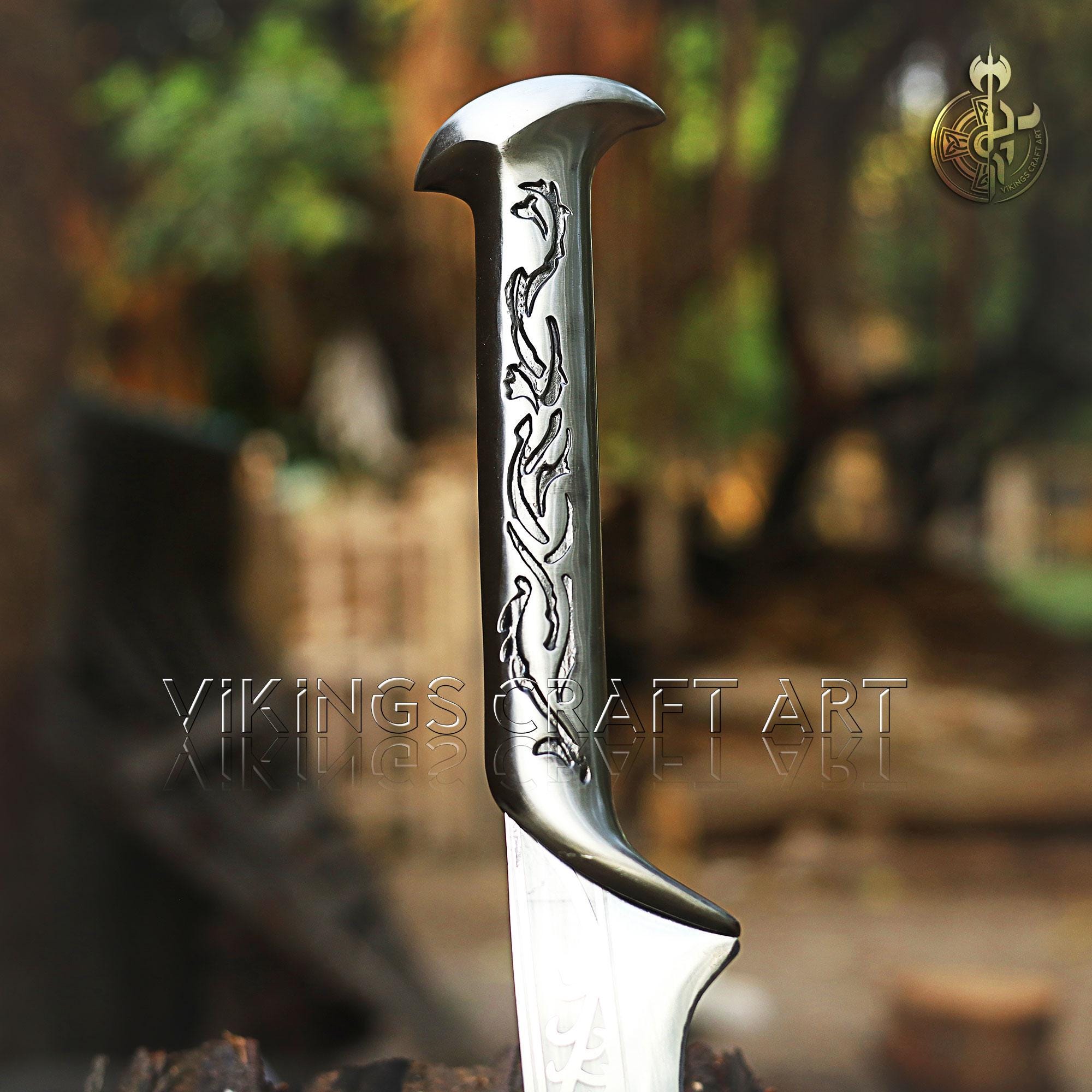 Thranduil Hand Forged Elven Sword: Stainless Steel Blade, Leather ...