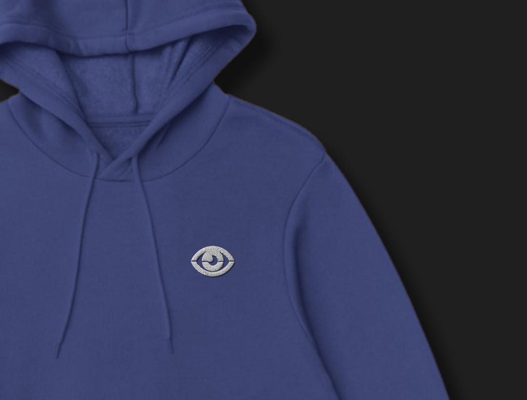 Pokémon-inspired Hoodie Minimalist Embroidered Psychic Symbol Design ...