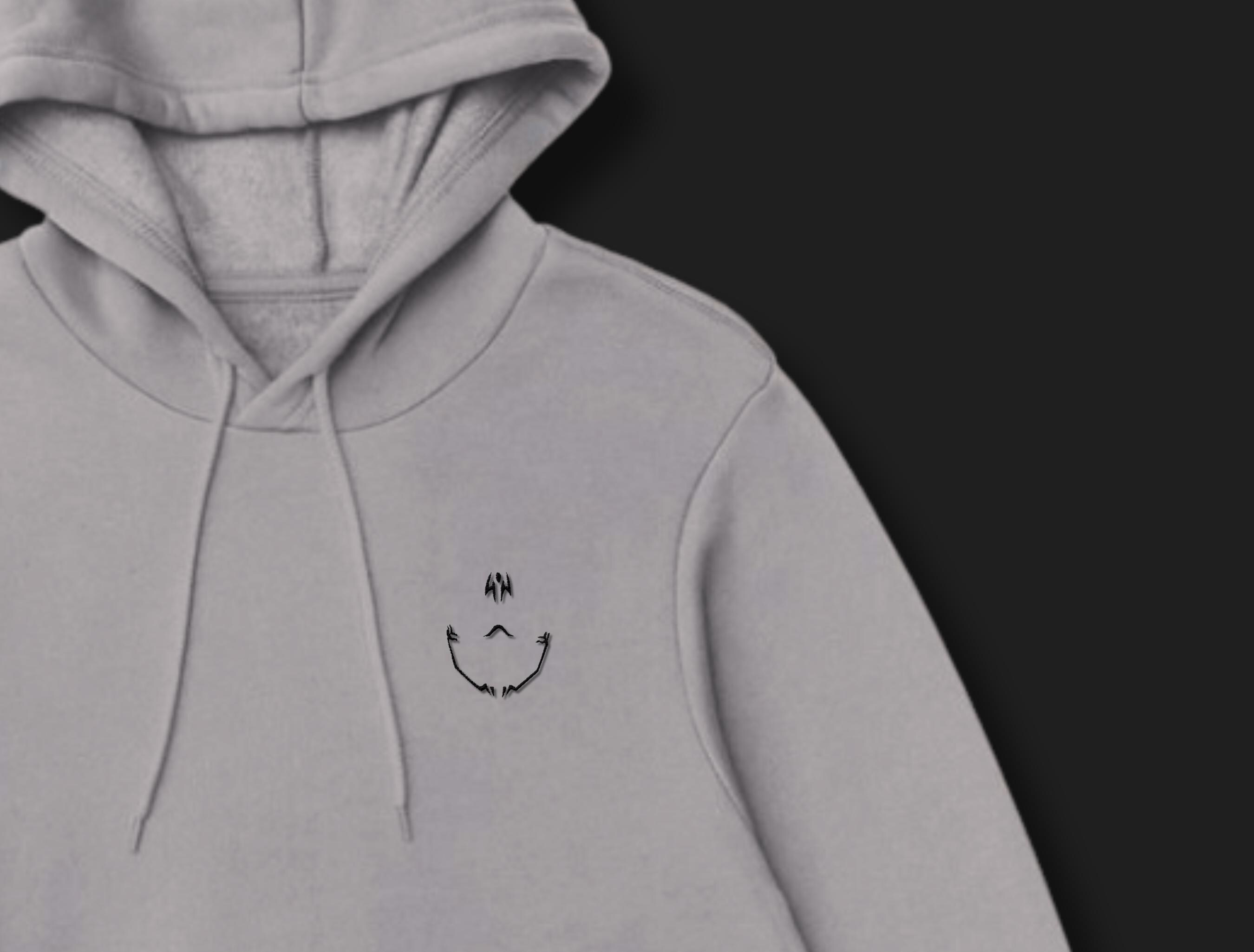 Jujutsu Kaisen Inspired Hoodie Minimalist Embroidered Sukuna Tattoo ...