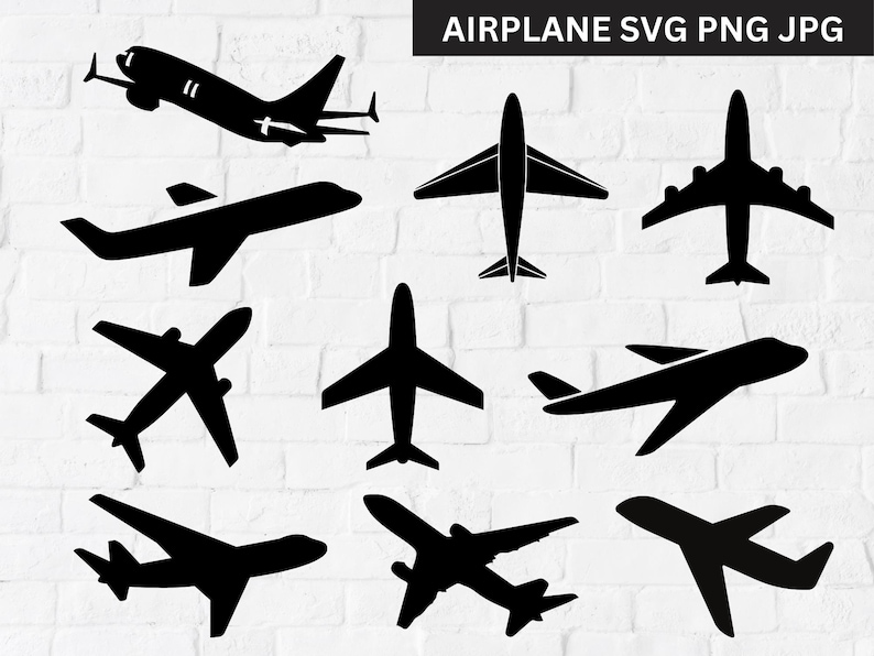 Airplane SVG Bundle, Airplane Svg, Airplane Silhouette, Airplane Vector ...