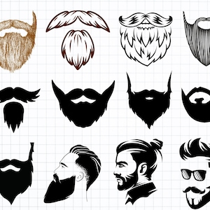 Beard SVG Bundle, Beard PNG Bundle, Beard Clipart, Beard SVG Cut Files ...