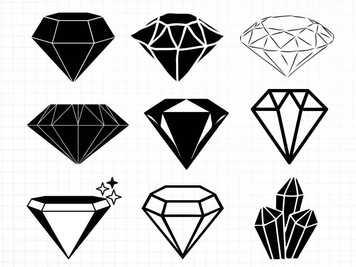 DIAMOND SVG, Diamond SVG Files, Svg Files, Diamond Vector, Cricut ...