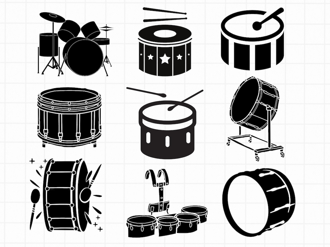 Bass Drum SVG Bundle, Music Svg, Drum Clipart, Svg Files for Cricut ...