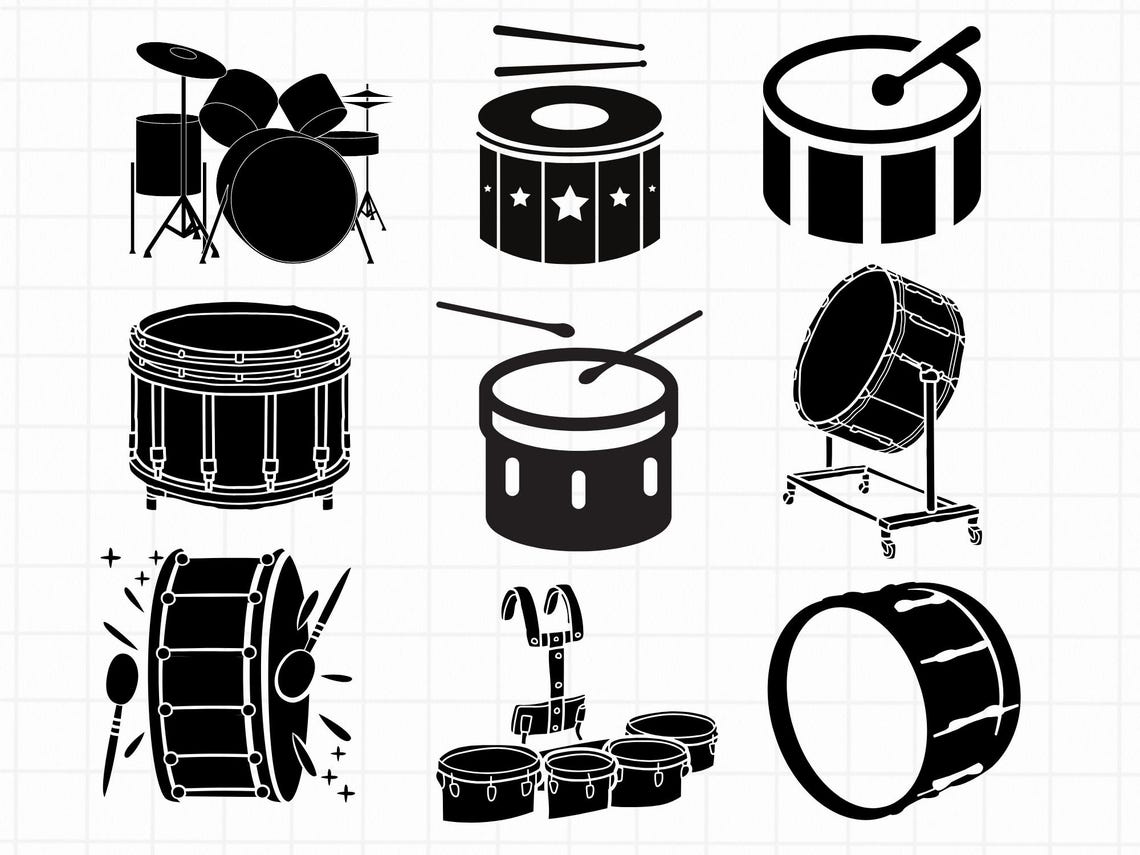 Bass Drum SVG Bundle, Music Svg, Drum Clipart, Svg Files for Cricut ...