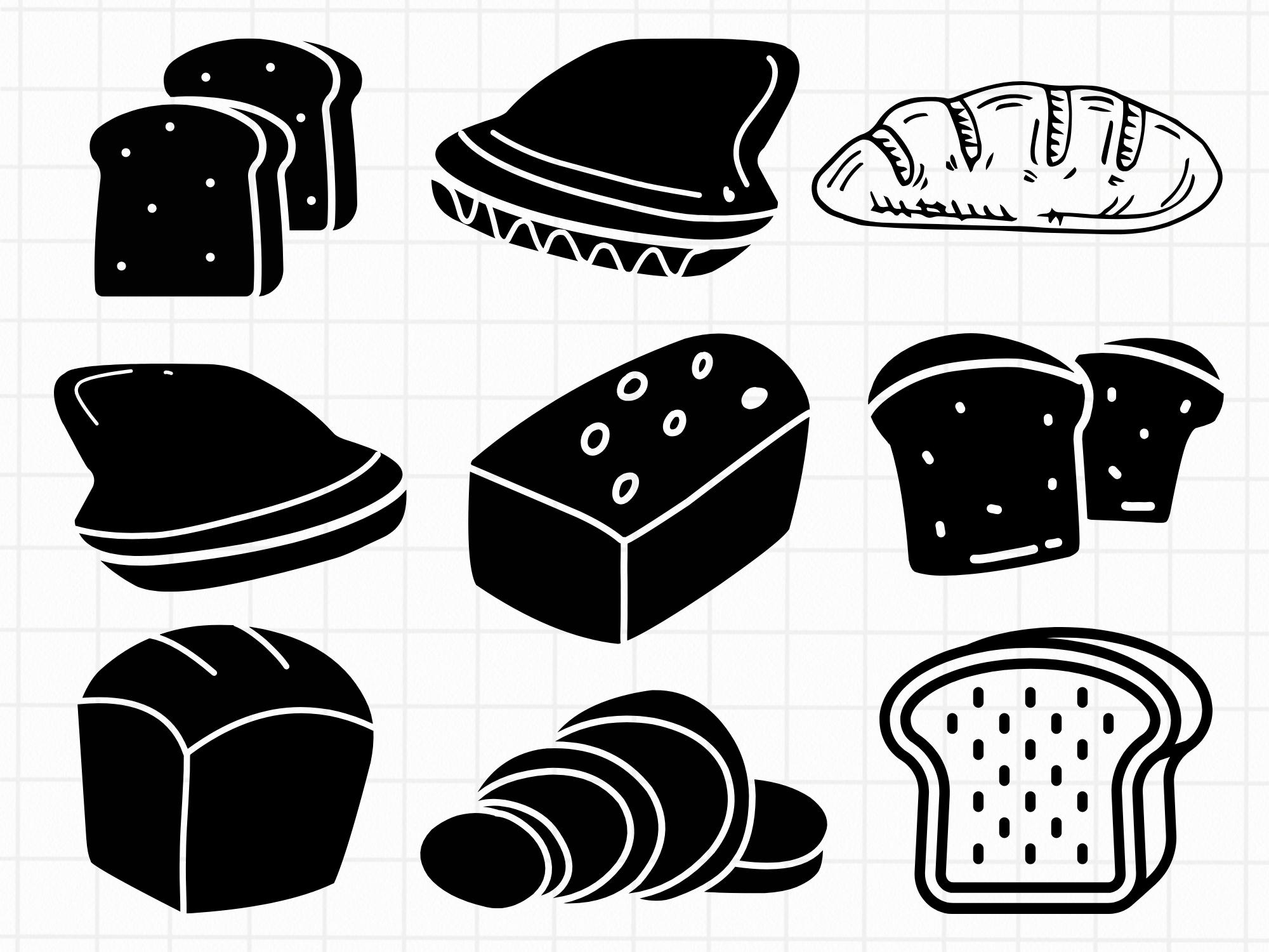 Bread SVG, Bread Basket Svg, Loaf of Bread Clipart, Bread Cricut ...