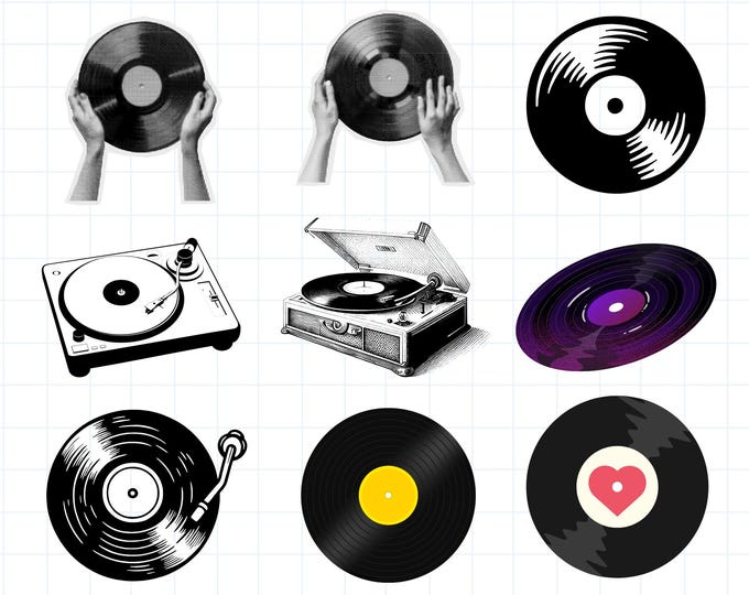 Vinyl Record Svg, Vinyl Record Png, Tonearm Svg, Music Disc Record Svg ...