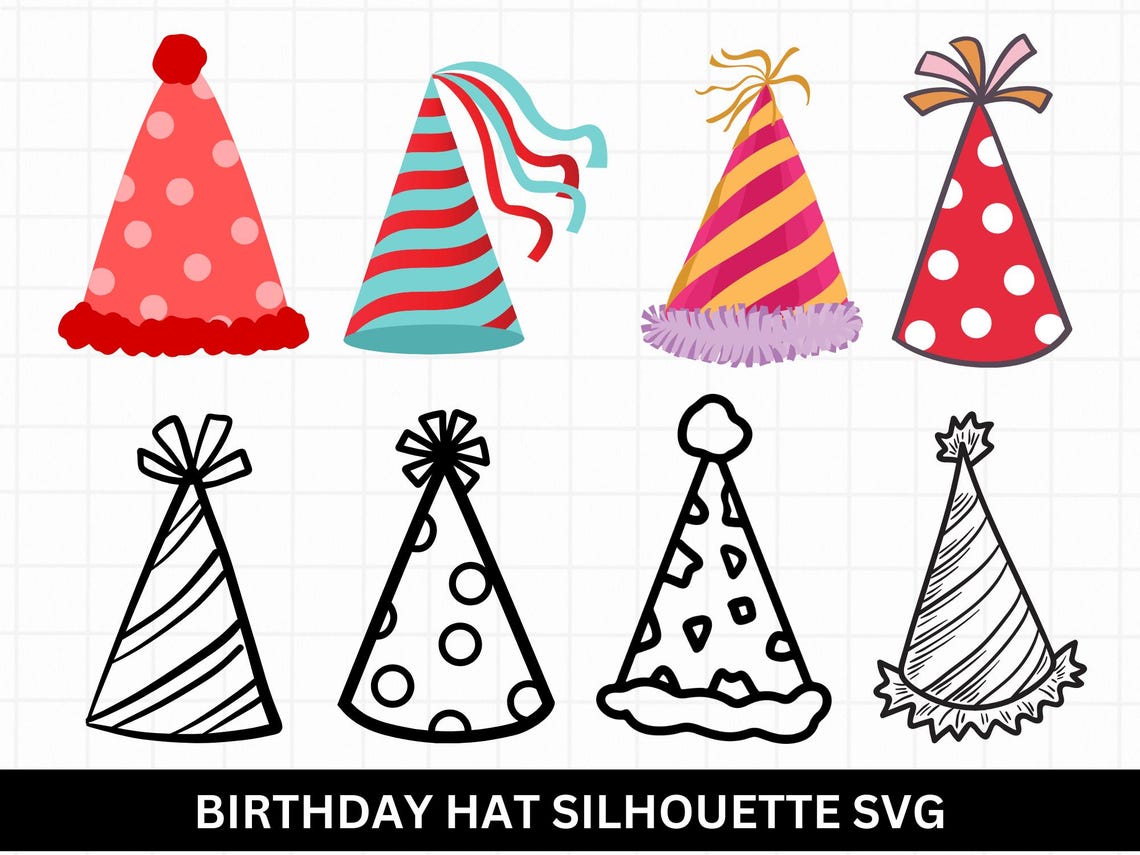 Party Hat SVG, Birthday Hat Svg, Party Hat Clipart, Party Hat Cut Files ...